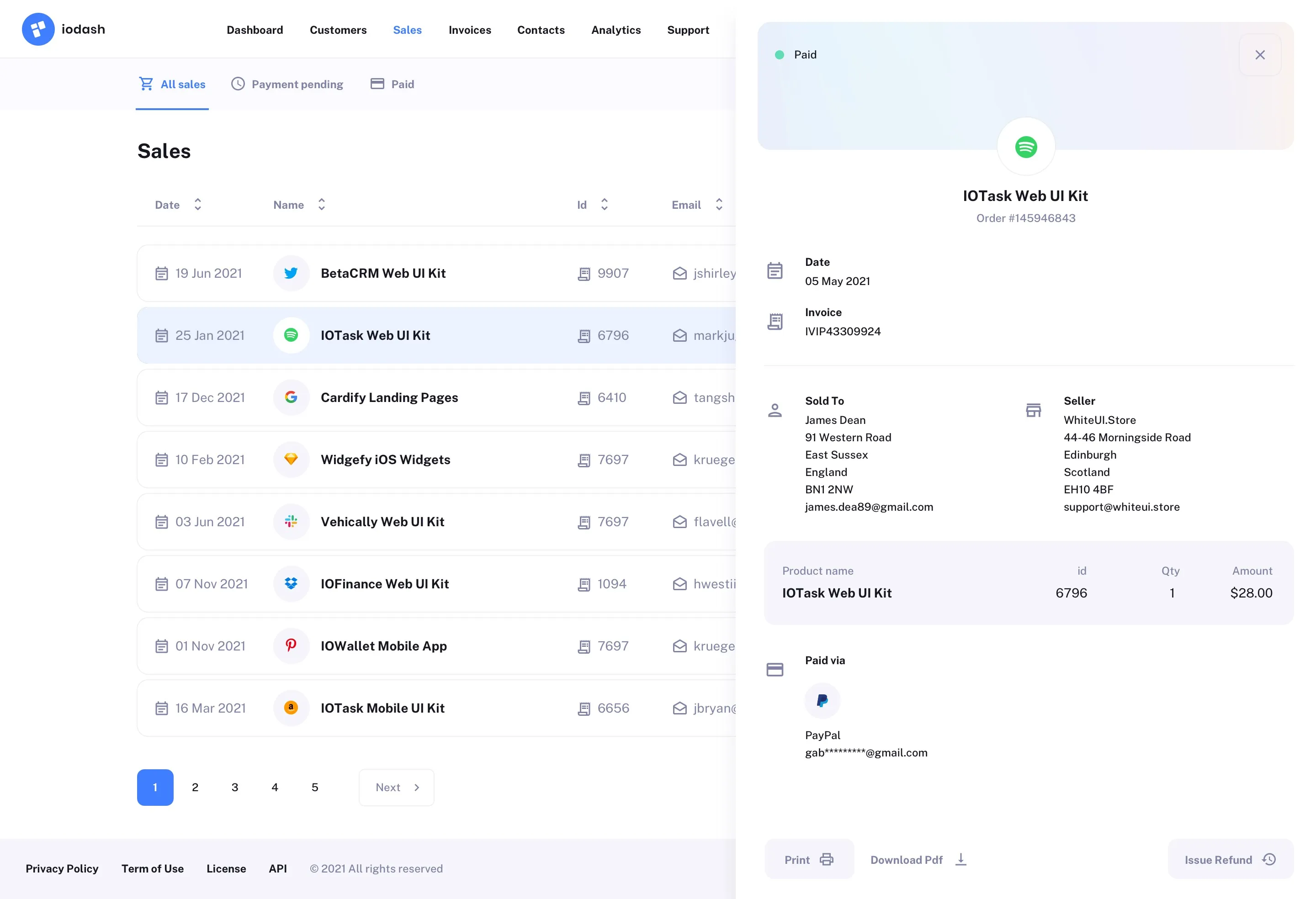 IODash Multipurpose Dashboard UI Kit - Preview All Screens